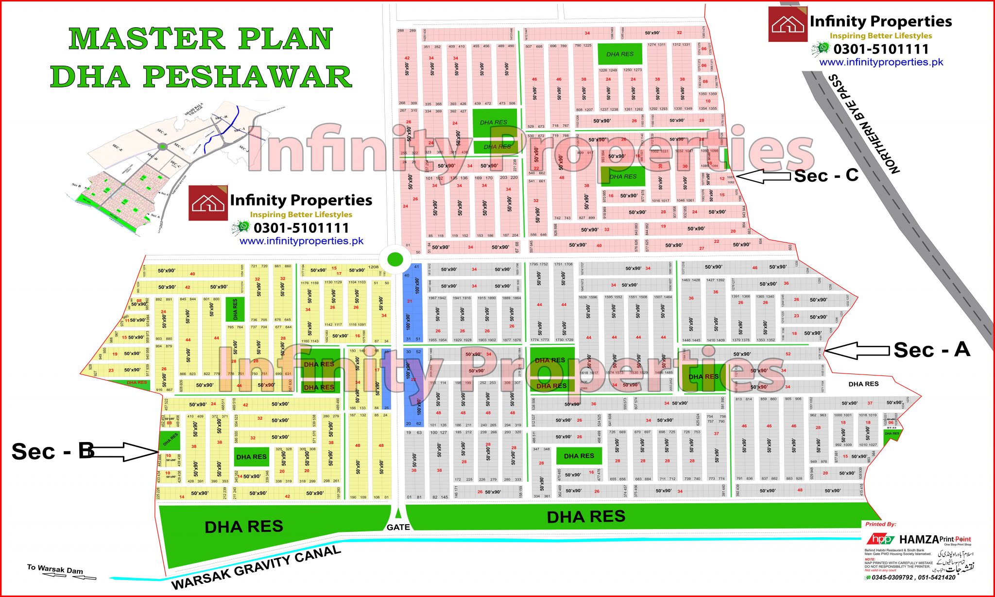 DHA Peshawar Latest maps - Infinity Properties